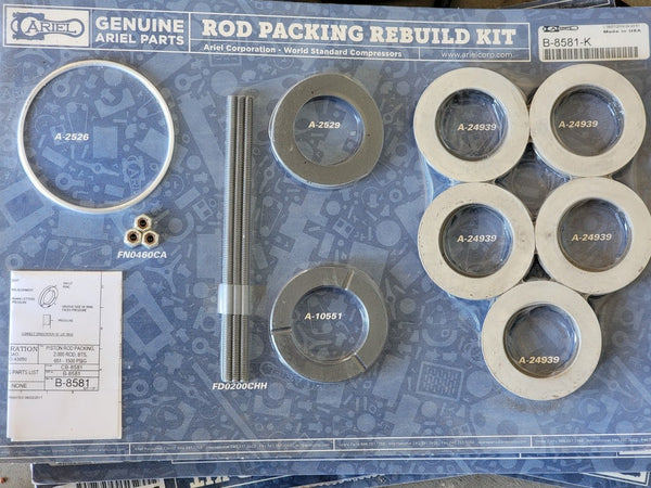 Ariel B-8581-K Rebuild Kit – 2.000" Piston Rod Packing – APSS Store
